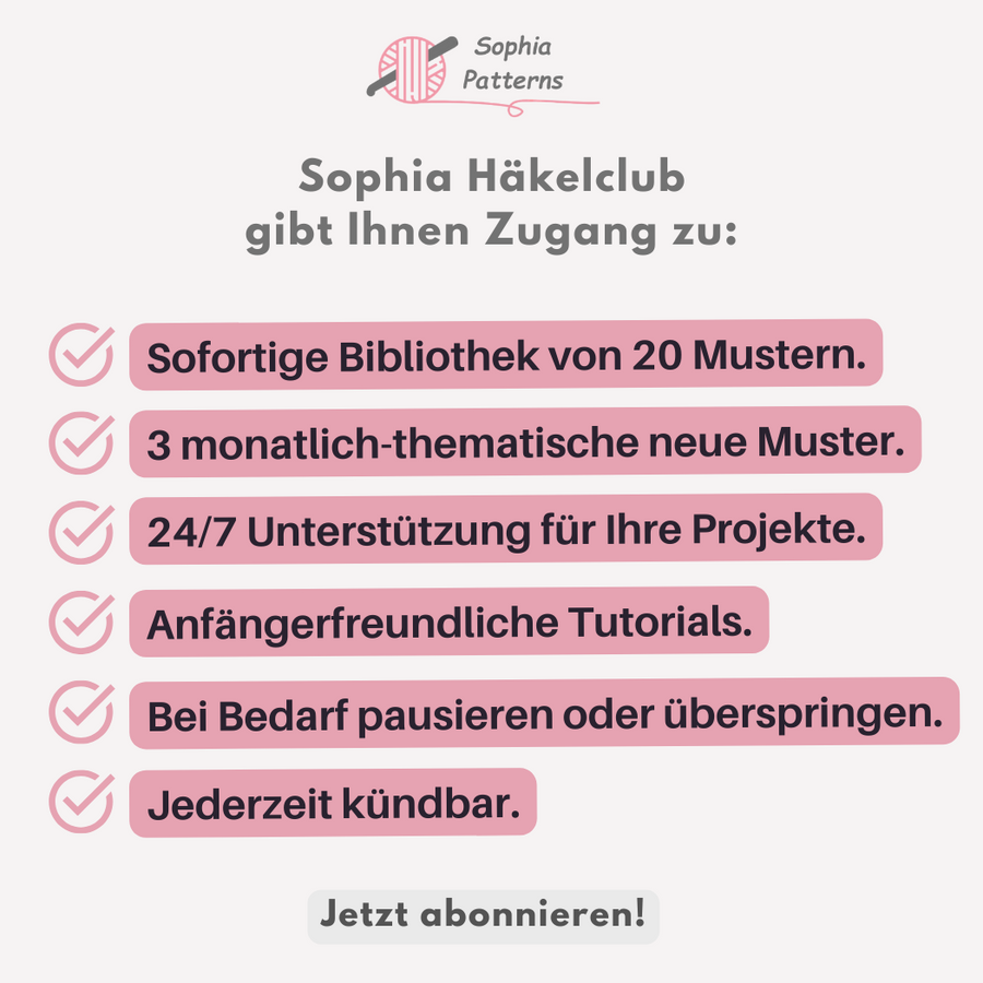 Sophia Häkelclub – Sophia Patterns